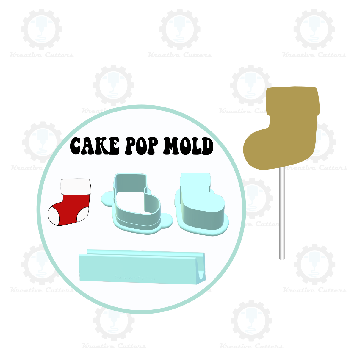Christmas Stocking Cake Pop Mold | Deluxe Cutter, Popper, and Tray Opt ...