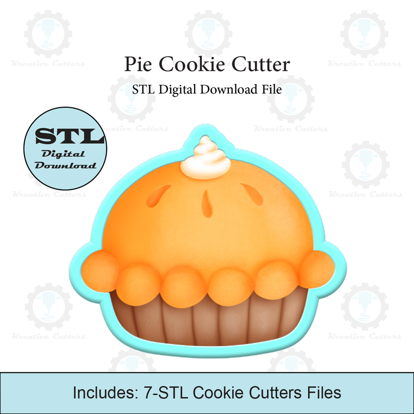 Pie Cookie Cutter STL File | Kreative Cutters