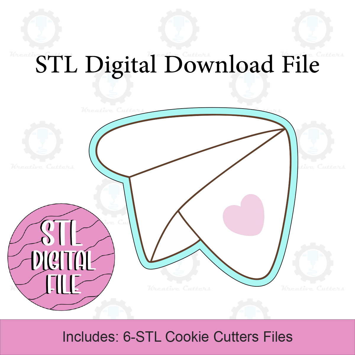 Paper Airplane Cookie Cutters | STL Files – Kreative Cutters INC